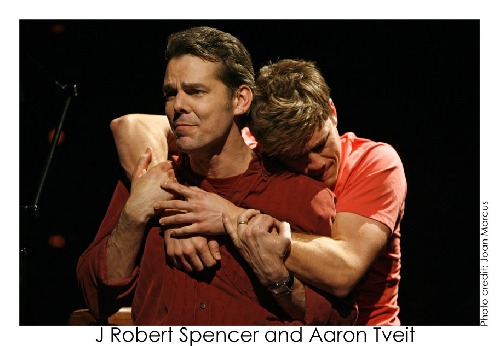 Next to normal photo - Aaron Tveit (Gabe) a Robert Spencer (Dan)